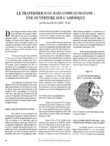 Le traversier-rail Baie-Comeau/Matane : une ouverture sur l'Amérique ...