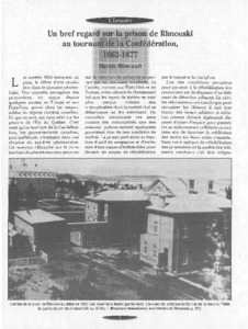 Un bref regard sur la prison de Rimouski au tournant de la ...